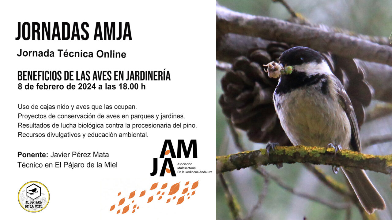 JORNADA AMJA ON LINE SOBRE BENEFICIOS DE LAS AVES EN JARDINERÍA